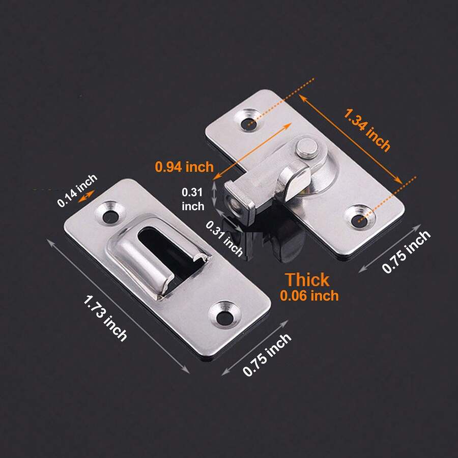 1pc Stainless Steel Sliding Door Lock Hardware Gate Latches, Stainless ...