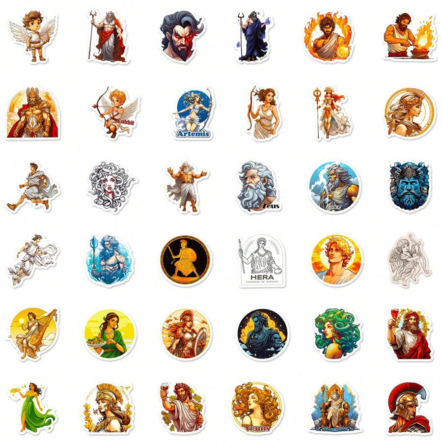 100pcs Greek Mythology Stickers Pack, Aesthetics Greek Mythology ...