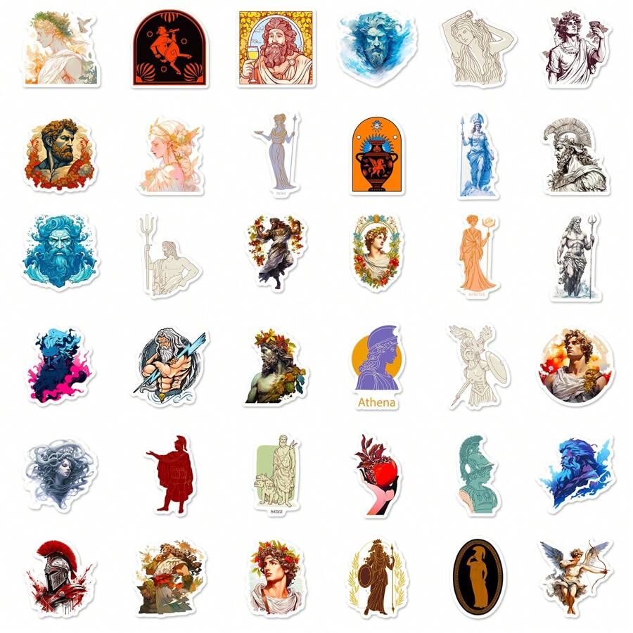 100pcs Greek Mythology Stickers Pack, Aesthetics Greek Mythology ...