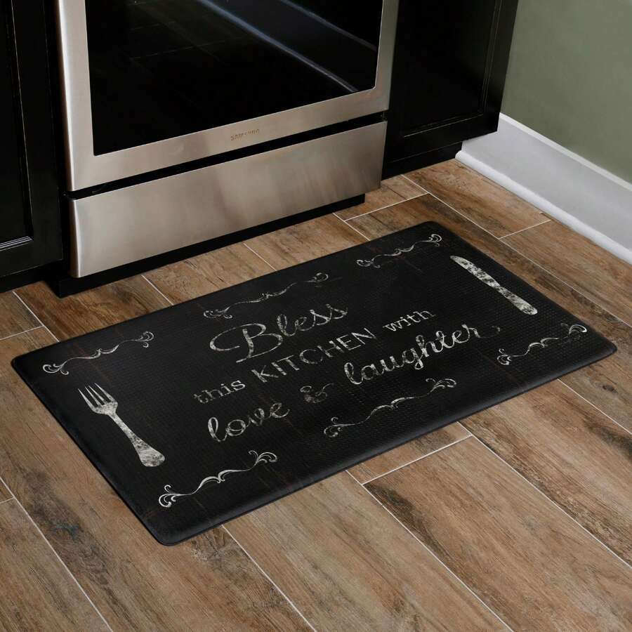 Oversized 20"X36" Feel At Ease Anti-Fatigue Kitchen Mat (Bless This ...