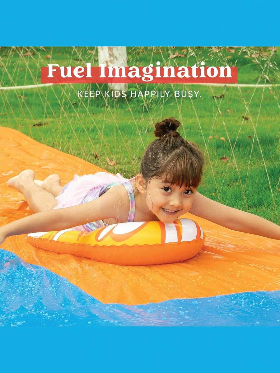 Syncfun 22 5ft Water Slides And 2 Bodyboards Lawn Water Slide Summer