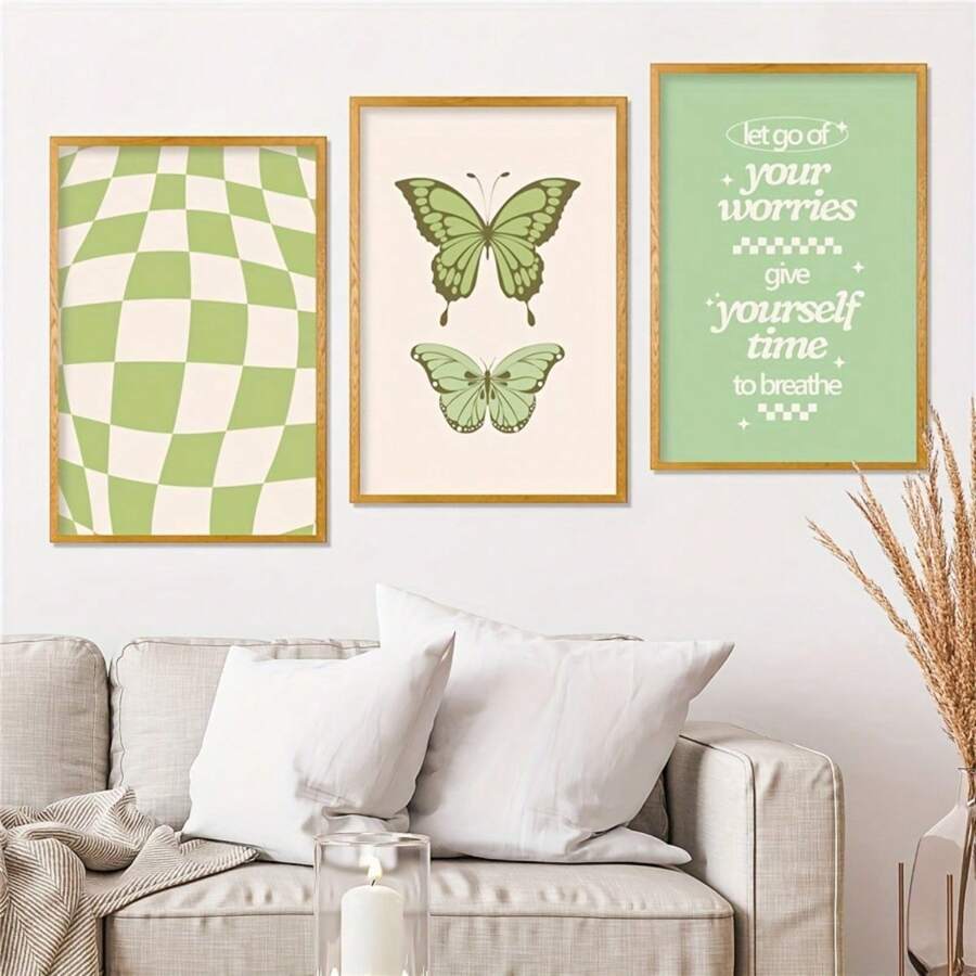 6pcs 8*10inch Danish Pastel Room Decor Green Aesthetic Poster, Cute ...
