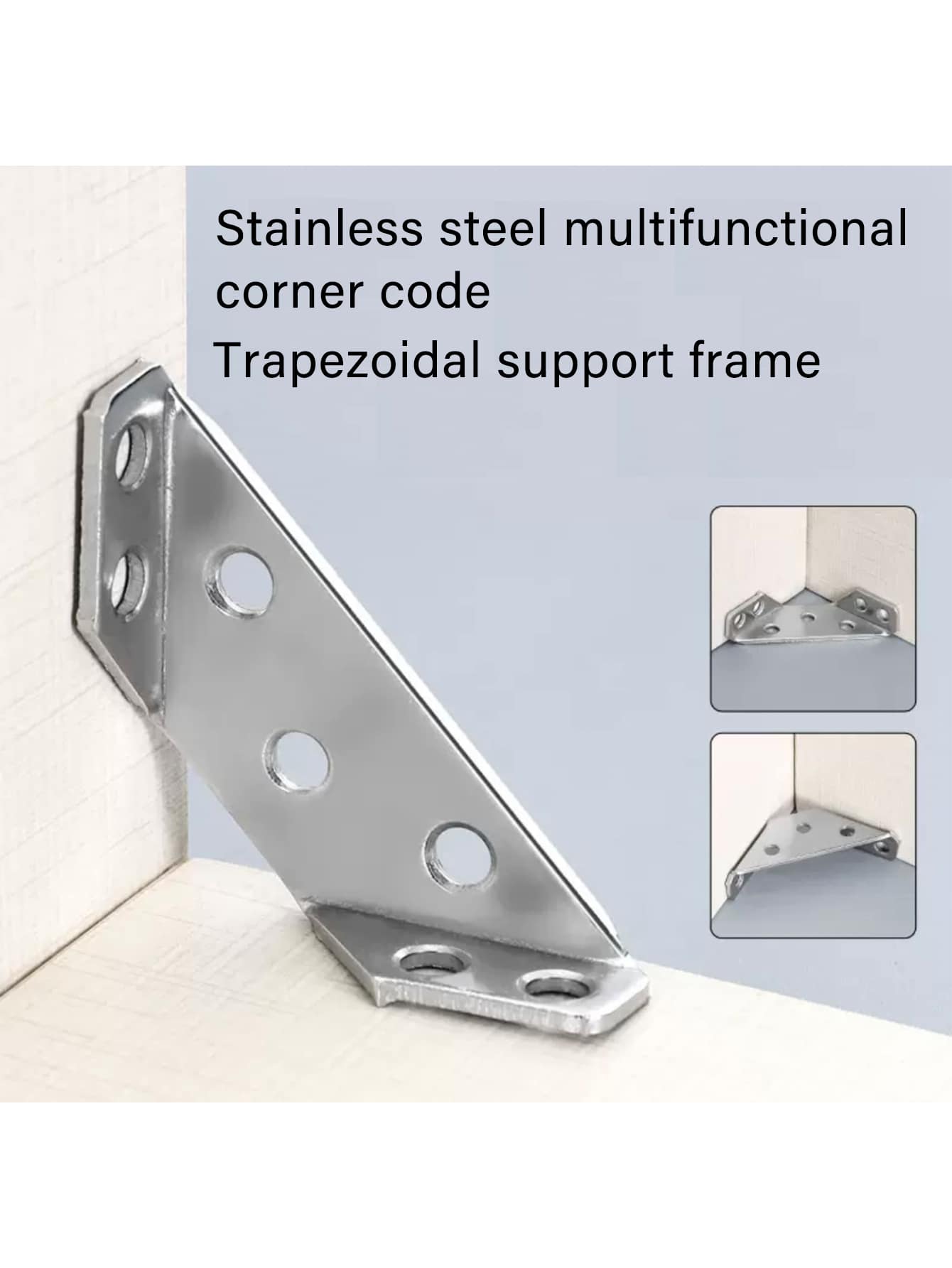 90 Degree Reinforced Stainless Steel Angle Bracket, L Shaped Right ...