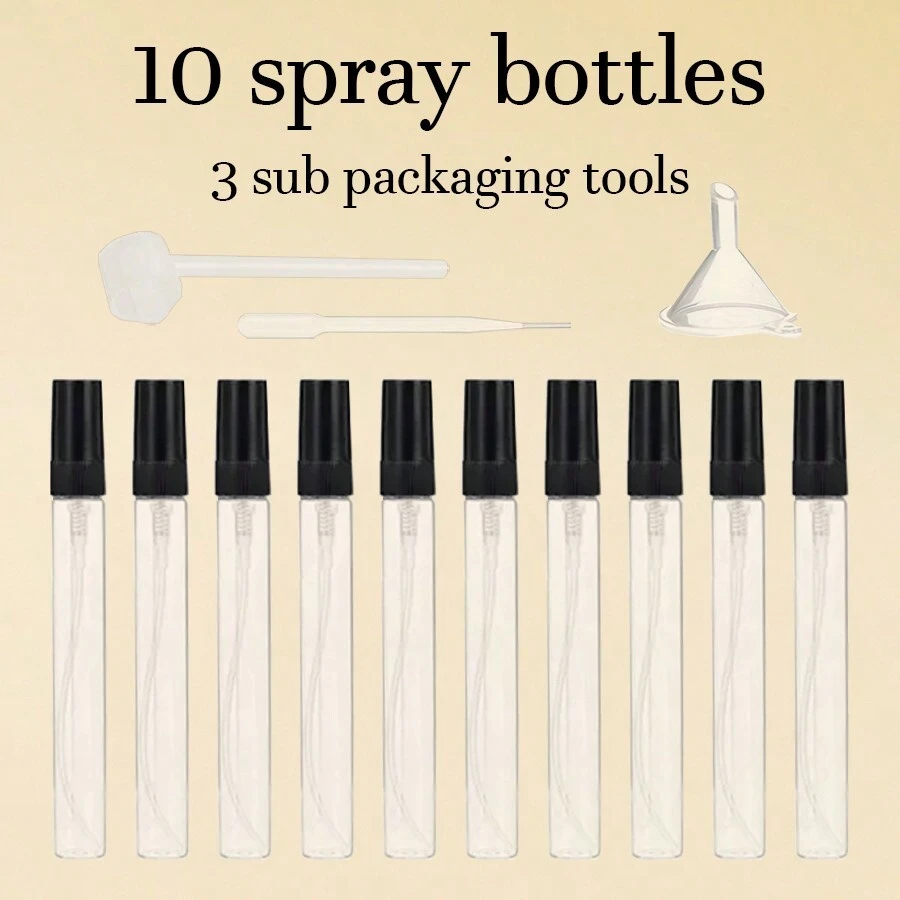 13pcs Transparent Glass Perfume Spray Bottle With 3 Fragrance ...