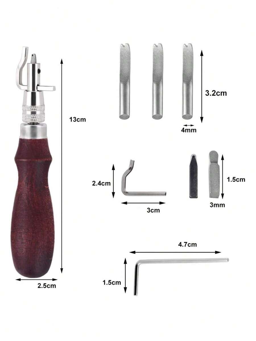 7 In 1 Adjustable Pro Leather Tools Sets Crease Edge Beveler And ...