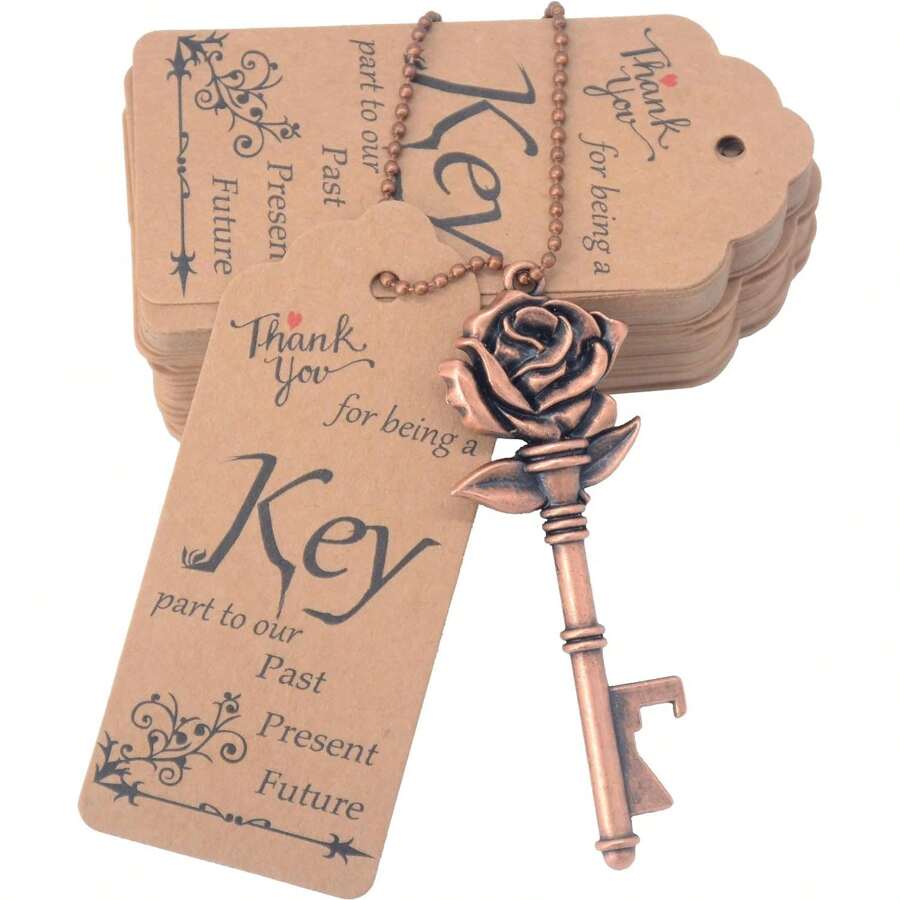 52 Sets Wedding Favors Key Bottle Opener Rustic Wedding Favor Skeleton ...