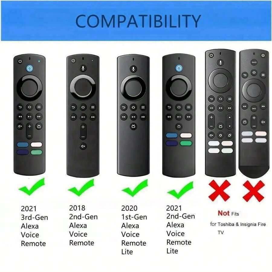 Silcone Luminous Remote Cover For Alexa Voice Remote 2nd-Gen L5B83H ...