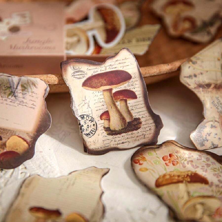 1 Box Of Copper Paper Packed Stickers, Burning Memory Series, Vintage ...