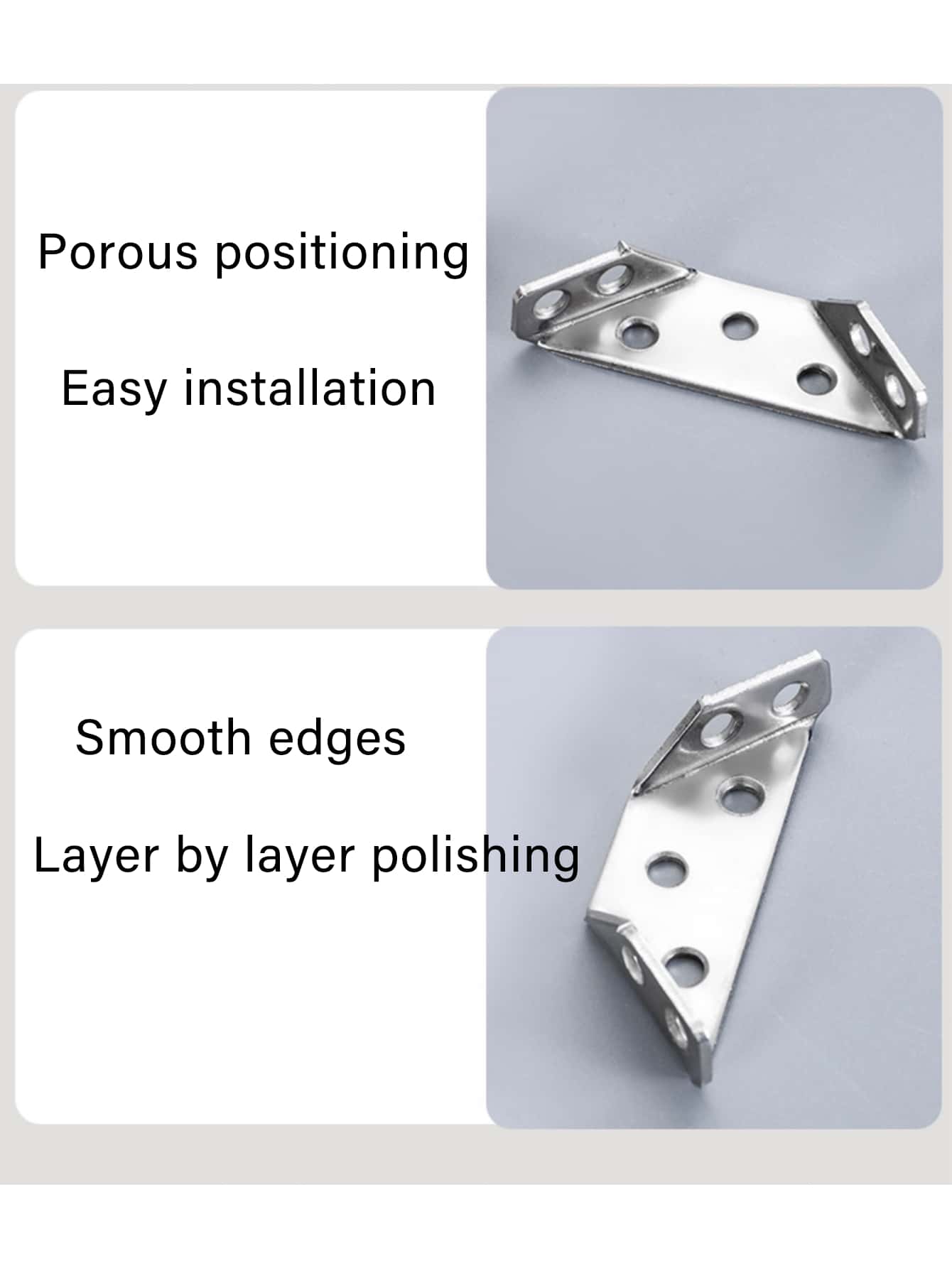 90 Degree Reinforced Stainless Steel Angle Bracket, L Shaped Right ...