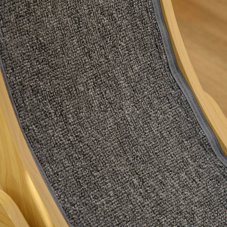 PawHut Cat Treadmill Wooden Cat Exercise Wheel With Carpeted Runway Cat ...