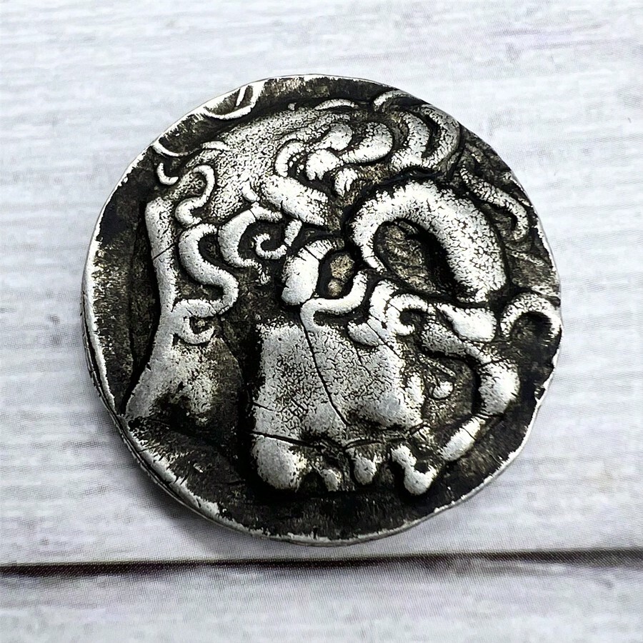 Greek Alexander The Great & Ram Horned God Replica Coin With Classic ...