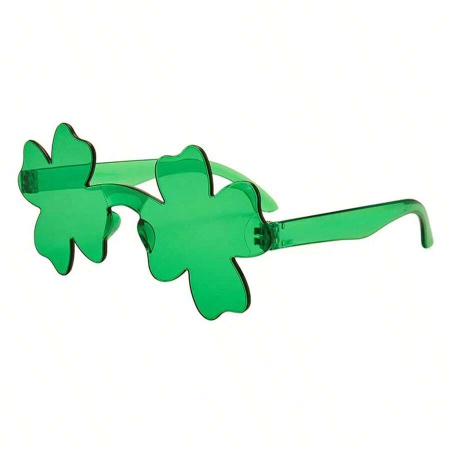 Street 1pc Four-Leaf Clover Eyeglasses For St. Patrick's Day Party, No ...