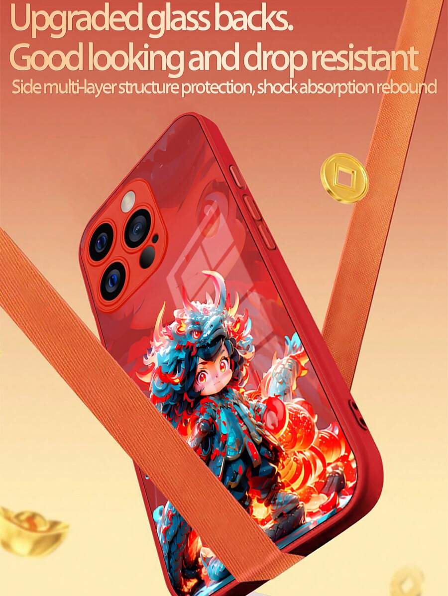 Koolife Glass Backplate Phone Case Compatible With IPhone 14/14 Pro ...