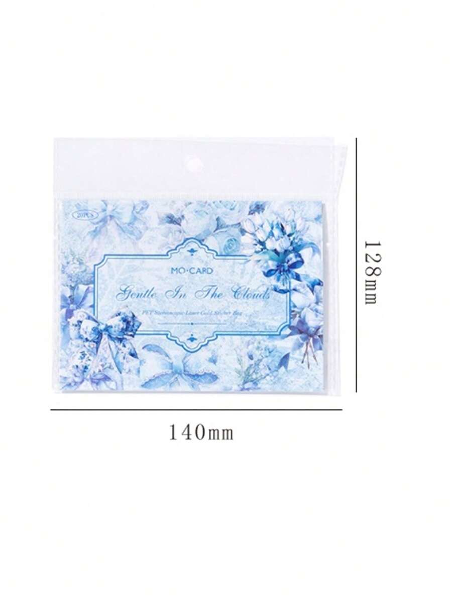 20 Sheets Pet 3d Laser Gold Sticker Pack For Dreamy Textile Series ...