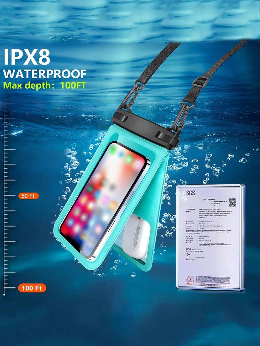 1pc Double Space Floating Waterproof Phone Pouch, Waterproof Phone Case ...