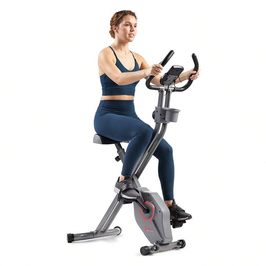 Foldable Magnetic Exercise X-Bike Pro, 300 LB Capacity, Low-Impact, 14-Level Resistance ...