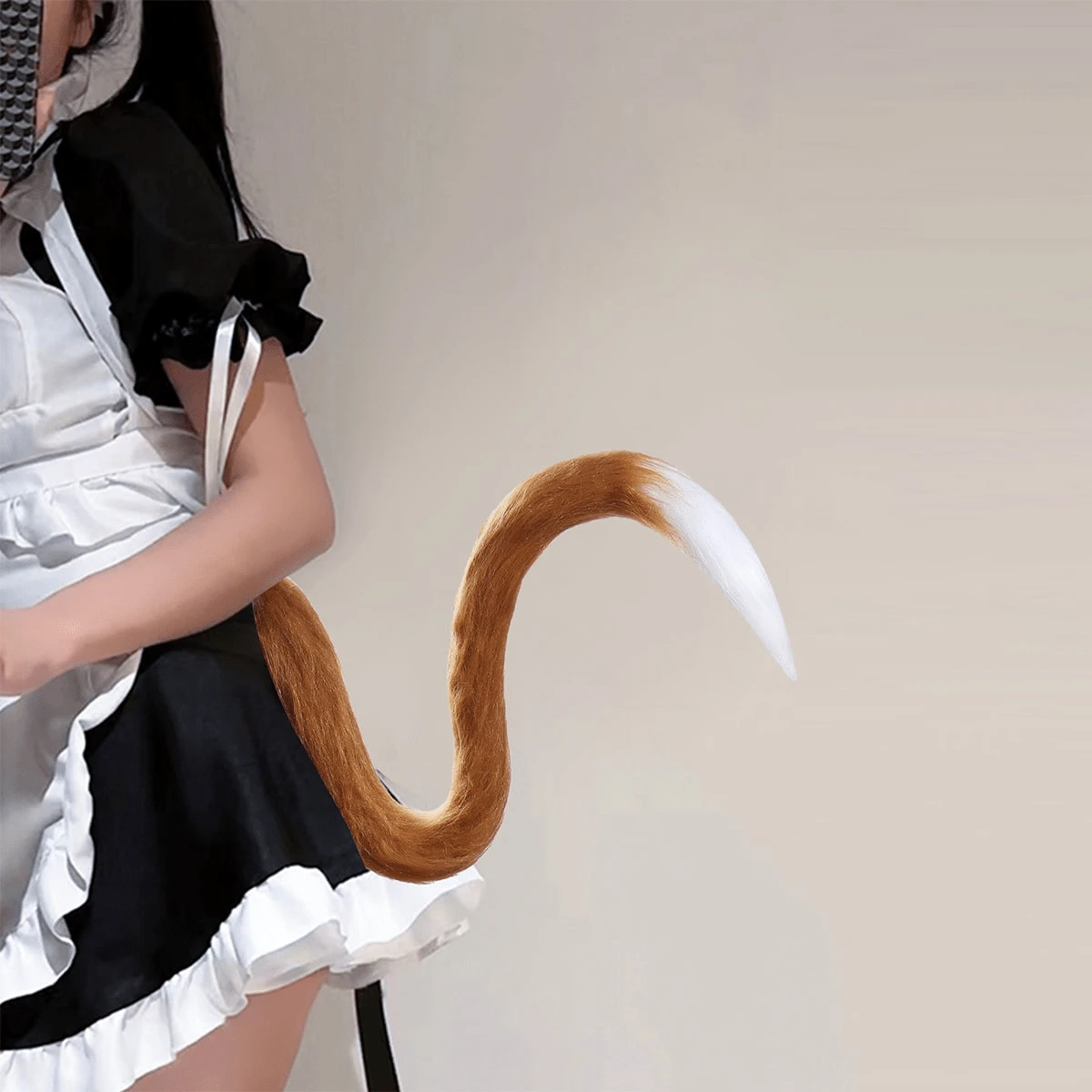 1 peça Cauda de Gato Felpuda Multicolorida com Rabo Longo, Decoração de ...