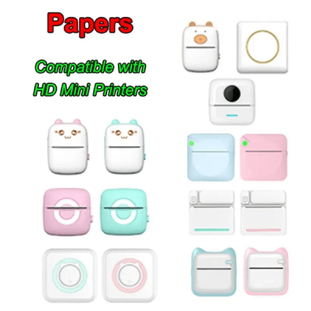 400 Rolls Per Caron Mini Printer Paper, Self Adhesive Thermal Paper ...