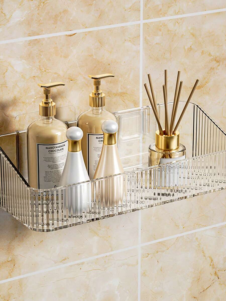 Bathroom Storage Rack, Wall-Mounted Toilet Shelf, No Drilling Required ...