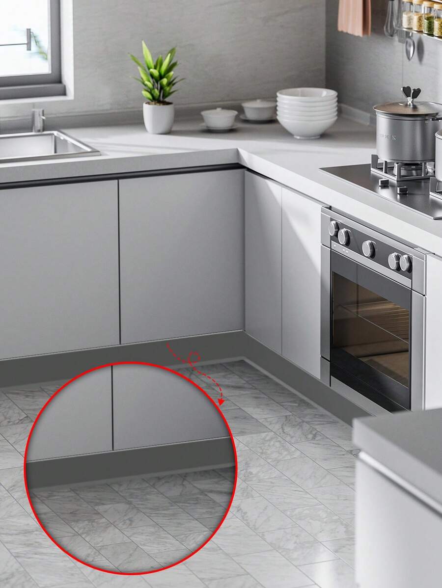 Flexible Baseboard Molding Trim, 4 Inch Self-Adhesive Vinyl Wall Base ...