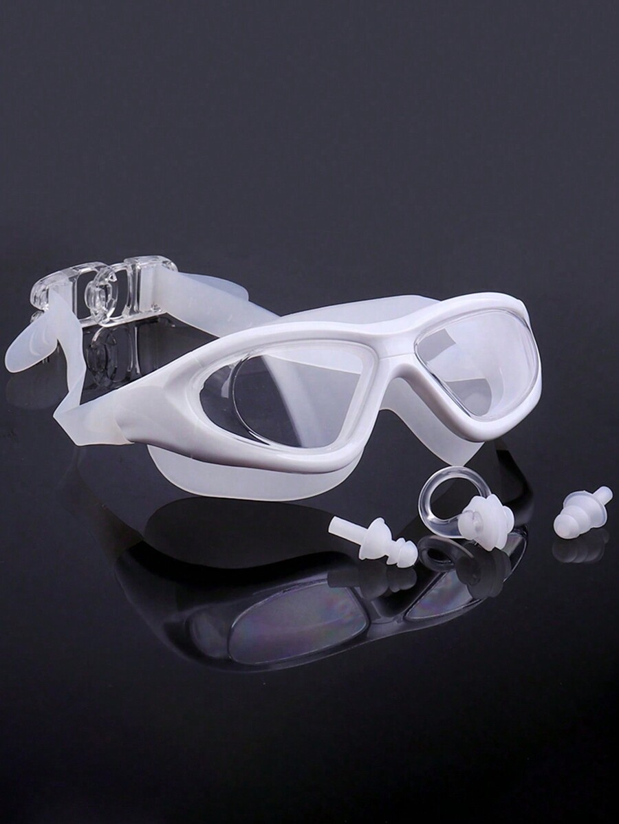 Adults & Teenagers Large Frame Anti-Fog Swimming Goggles Set With ...