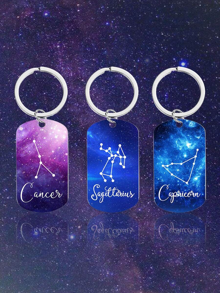 1PC Constellation Keychain, Car Keychain, Keychain Accessories, Women's ...