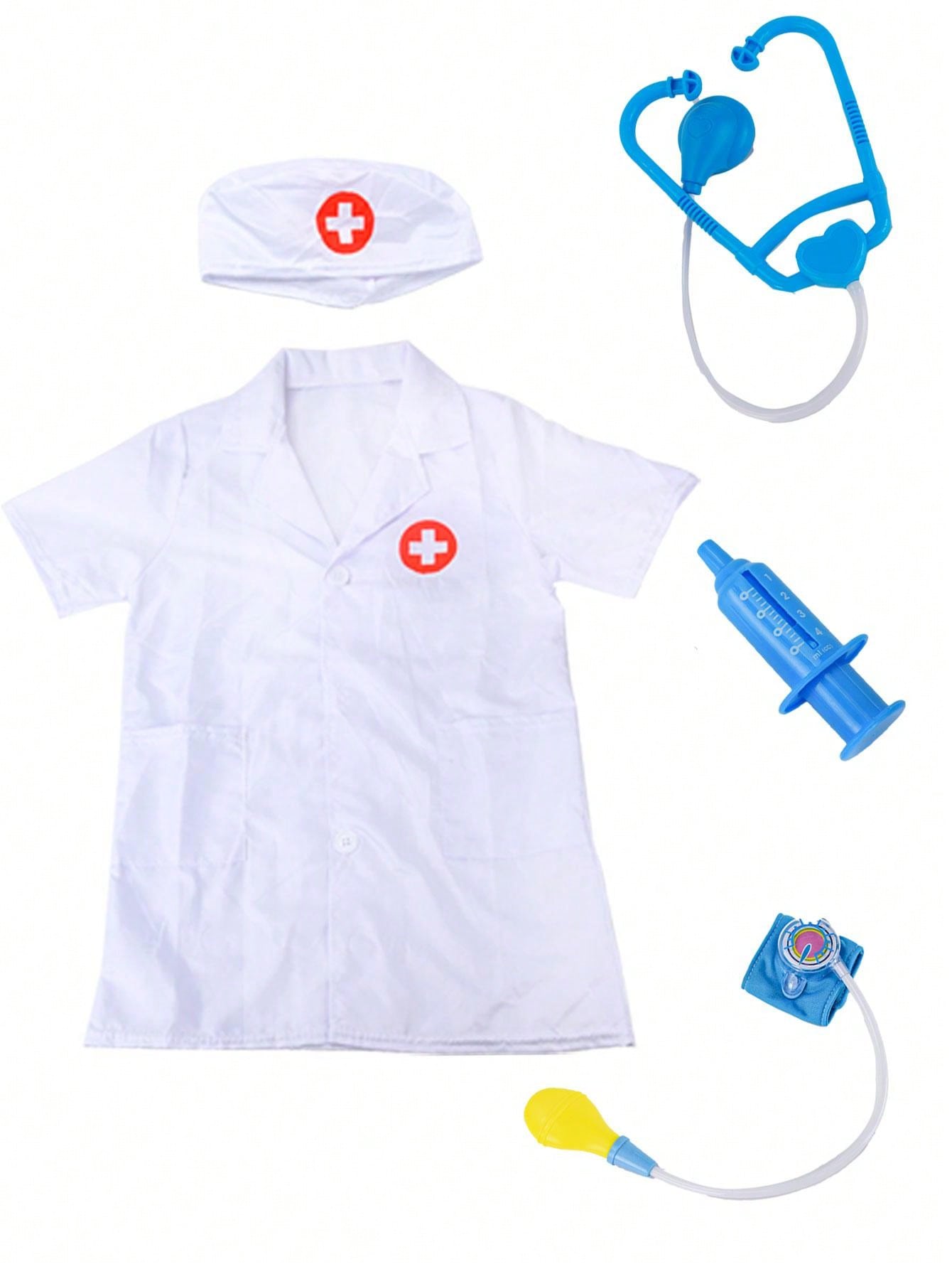 Kids' Doctor & Nurse Role Play Costume Set With Short Sleeve Coat ...