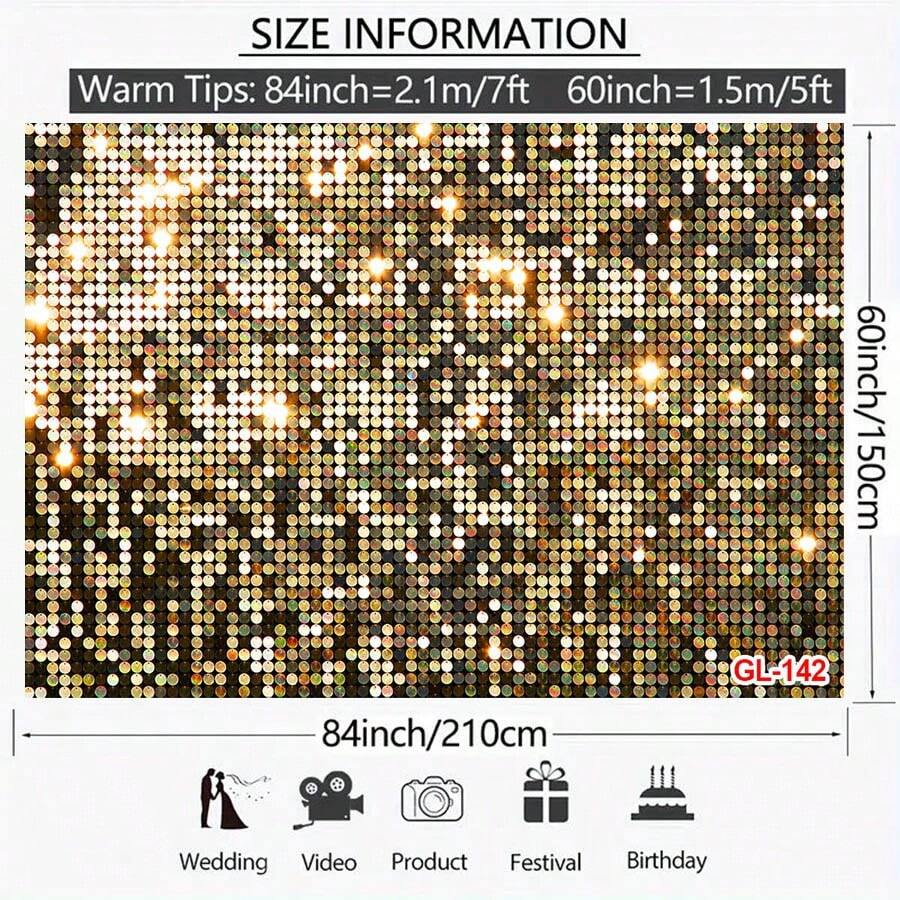 1pc 7x5ft Discos Party Backdrop Sliver Sequins Photography Background ...