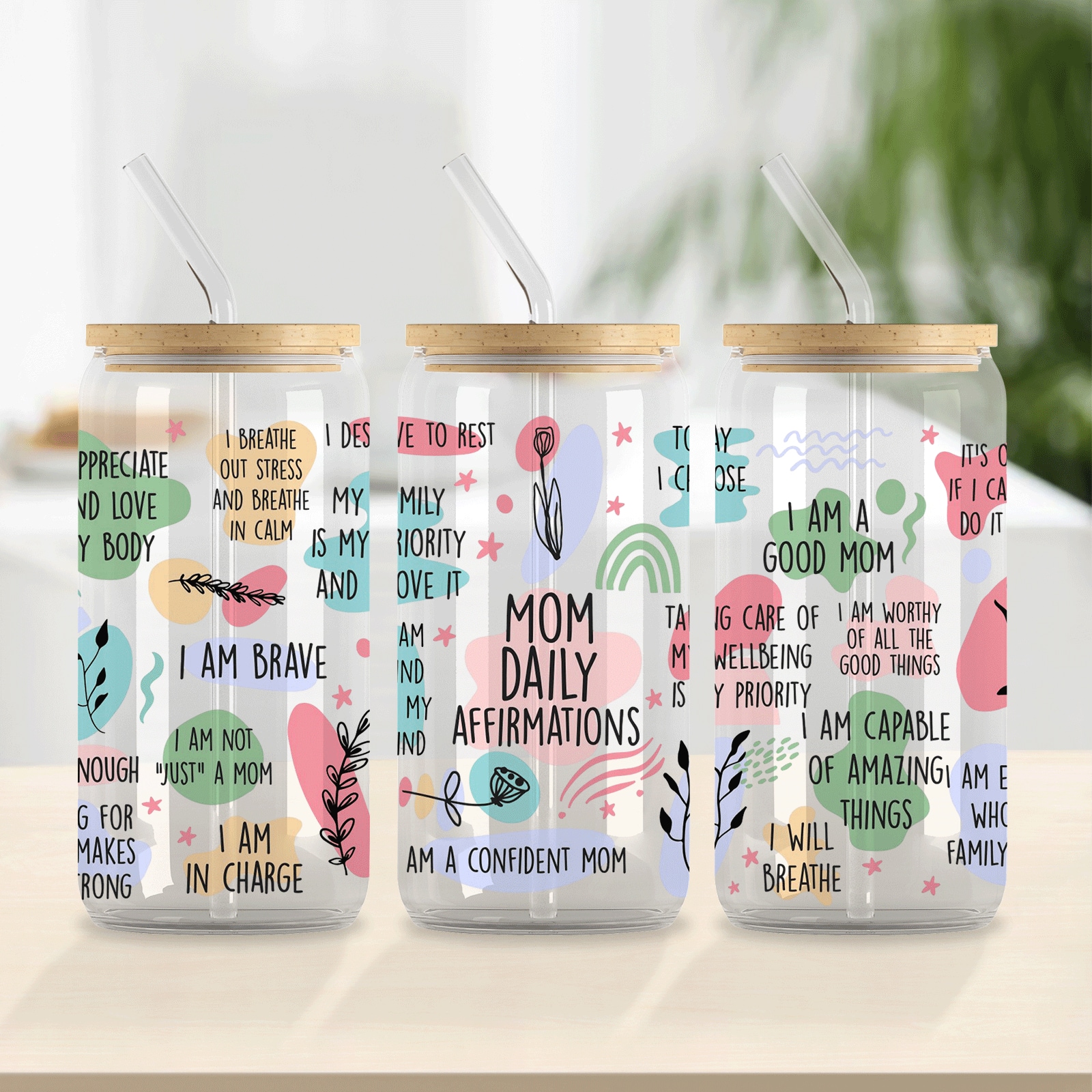 1pc To Mom Design UV DTF Cup Wraps For 16 Oz Glass Cup, Mother's Day UV ...