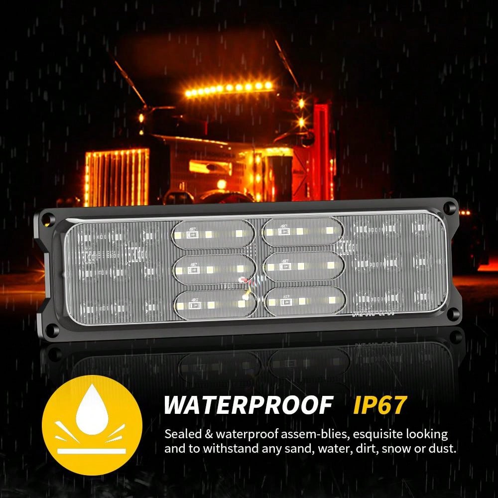 1pc Dxz Long Strip White Yellow Red Blue Flashing 36 Led Car Warning ...