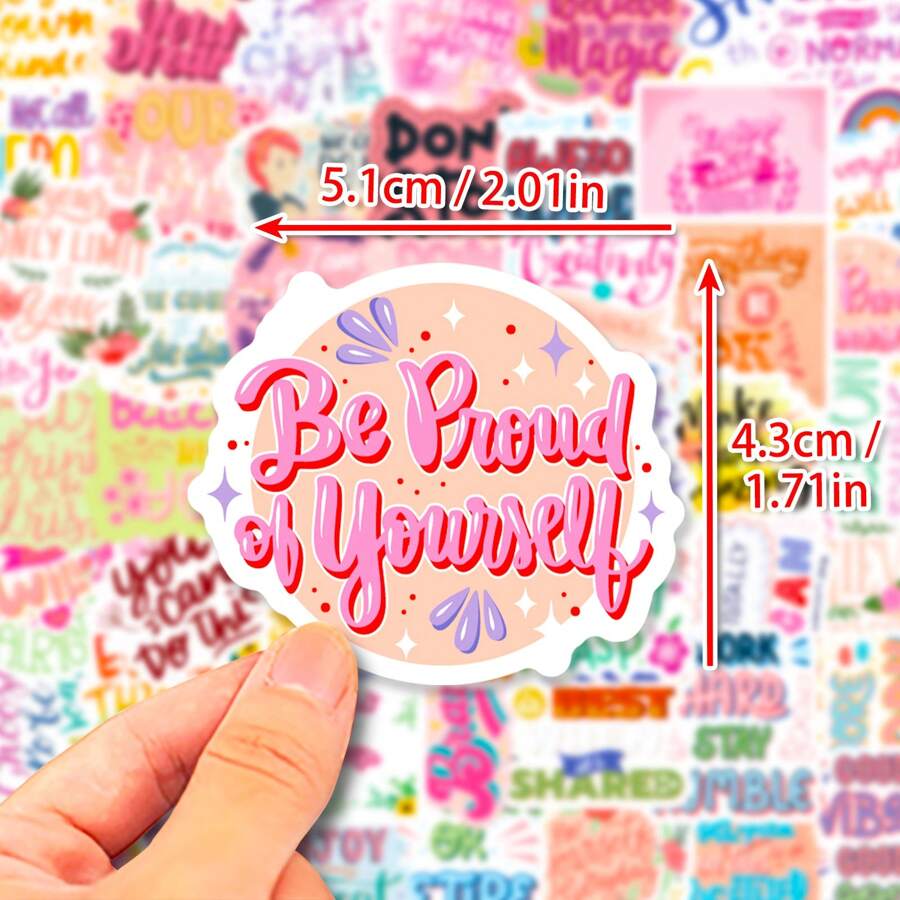 100PCS Inspirational Stickers For Adults, Motivational Quote Stickers ...