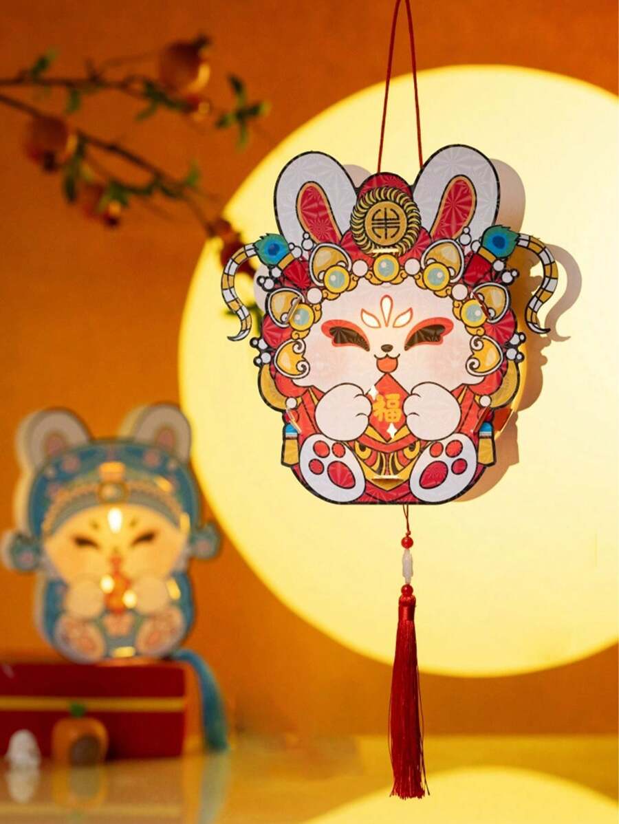 2024 New Year Traditional Chinese Opera Rabbit Shaped Lantern Diy ...
