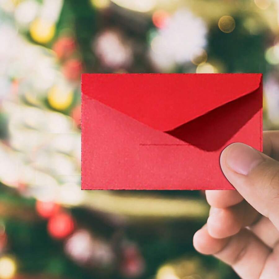 12Pcs/24Pcs Red Packet Simple Kraft Paper Envelopes Chinese Red ...