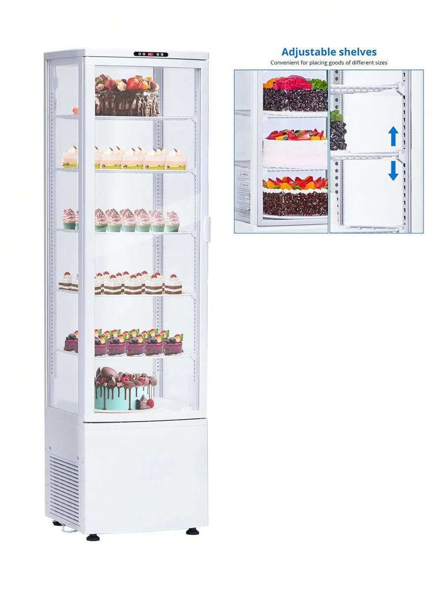 Commercial Refrigerator Display Case, 9.8 Cu.FT Single-Door Countertop ...