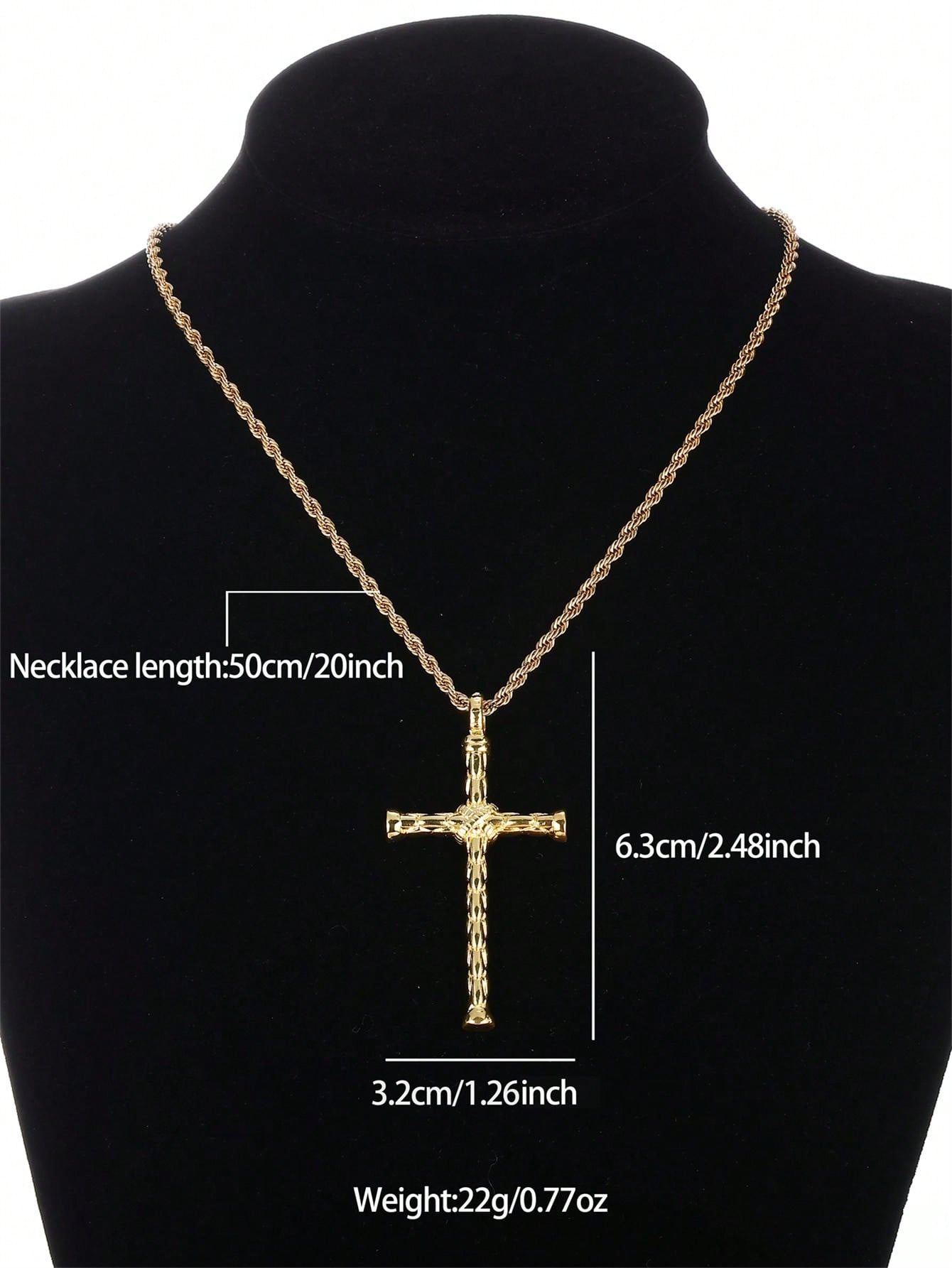1pc Unique Bind Cross Pendant On Chain For Both Men And Women, Suitable ...