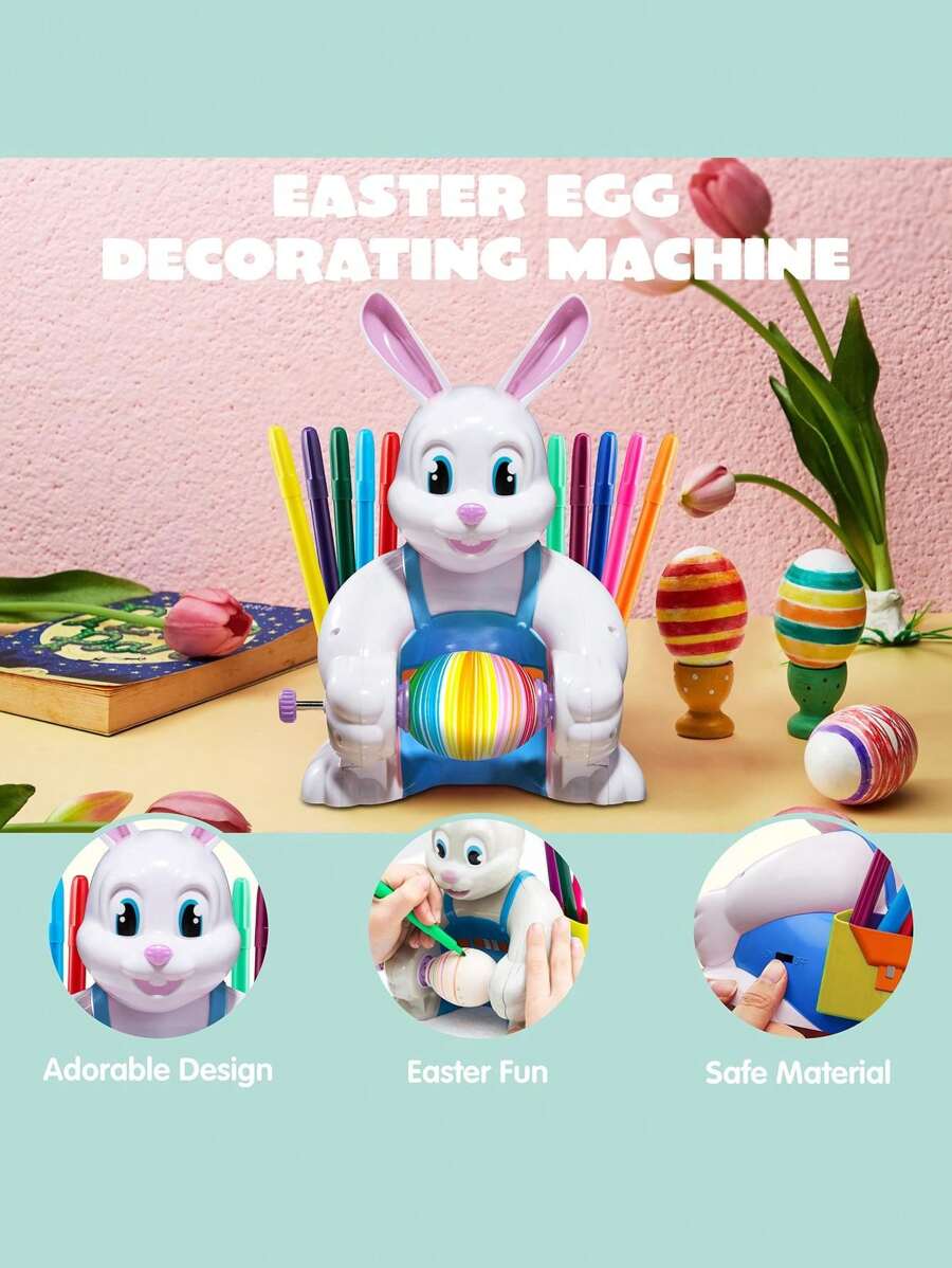 Syncfun Motorized Easter Egg Decorator Kit, Battery Driven Busy Bunny ...