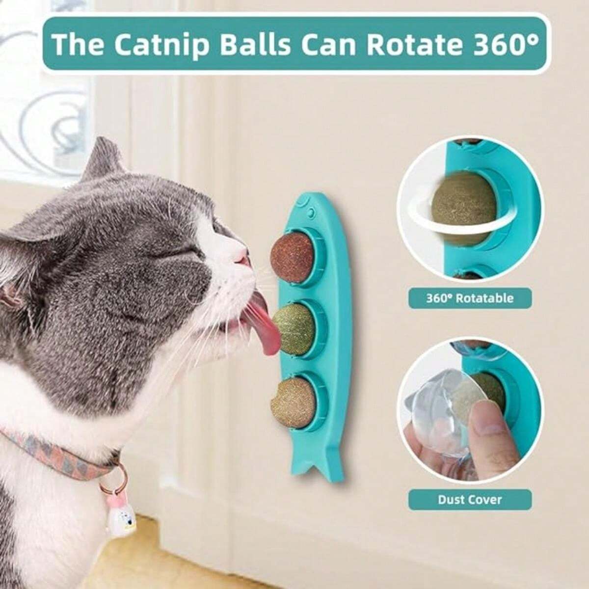 1 ชิ้นปลารูป Catnip Ball ชุดของเล่น (3 ชิ้น) Silver Vine Ball, ทำความสะอาดฟัน Catnip Ball, ของ ...