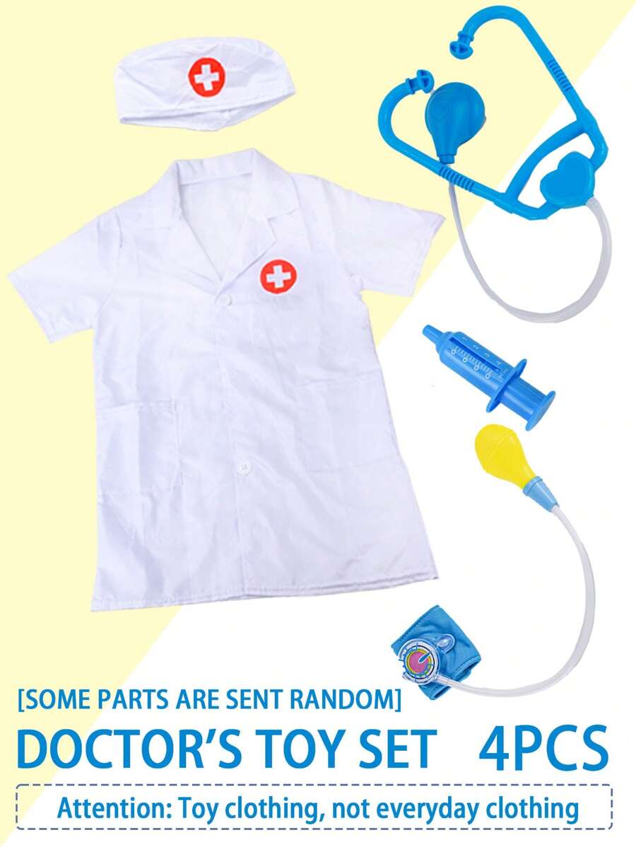 Kids' Doctor & Nurse Role Play Costume Set With Short Sleeve Coat ...