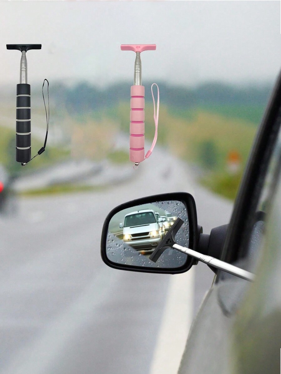 Side Mirror Squeegee, Car Mirror Squeegee, Retractable Car Rearview ...