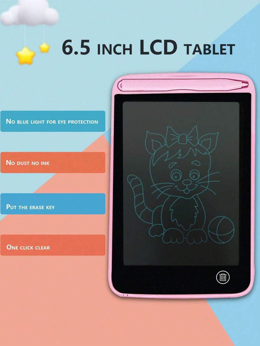 6.5 Inch Children Lcd Writing Tablet, Drawing Electronic Handwriting ...