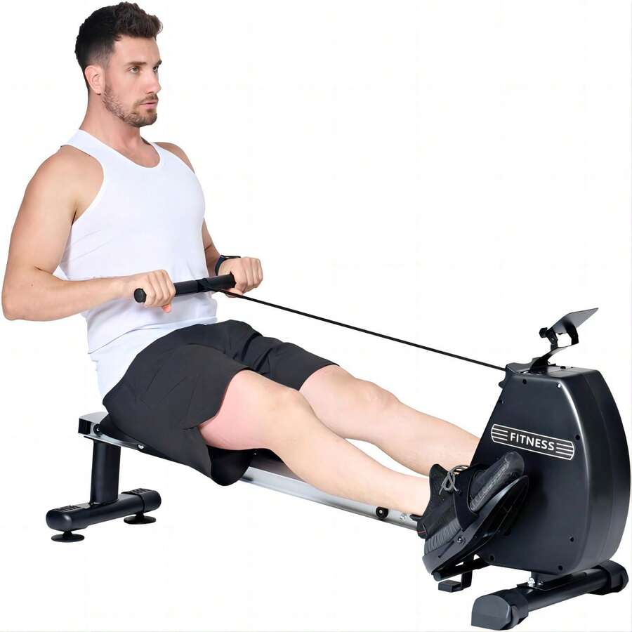 Dlandhome Magnetic Rowing Machine 8 Levels Resistance Foldable Rowing ...