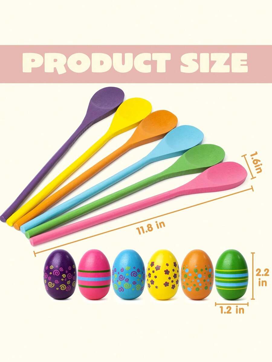 Syncfun 12 Players Carnival Easter Egg And Spoon Relay Game For Family ...