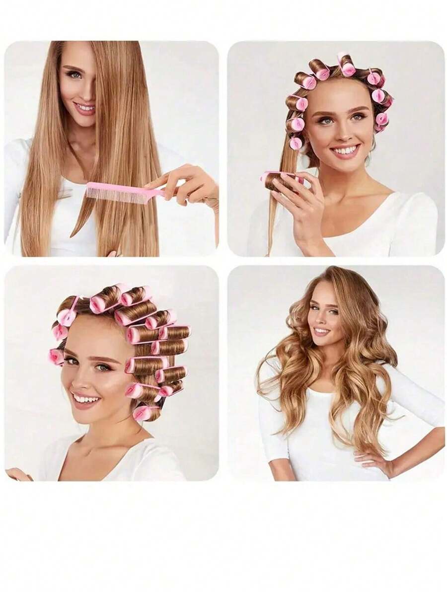 8 Pieces Set Of Hair Curling Sponge, Sleeping Hair Curler, Elastic Hair ...