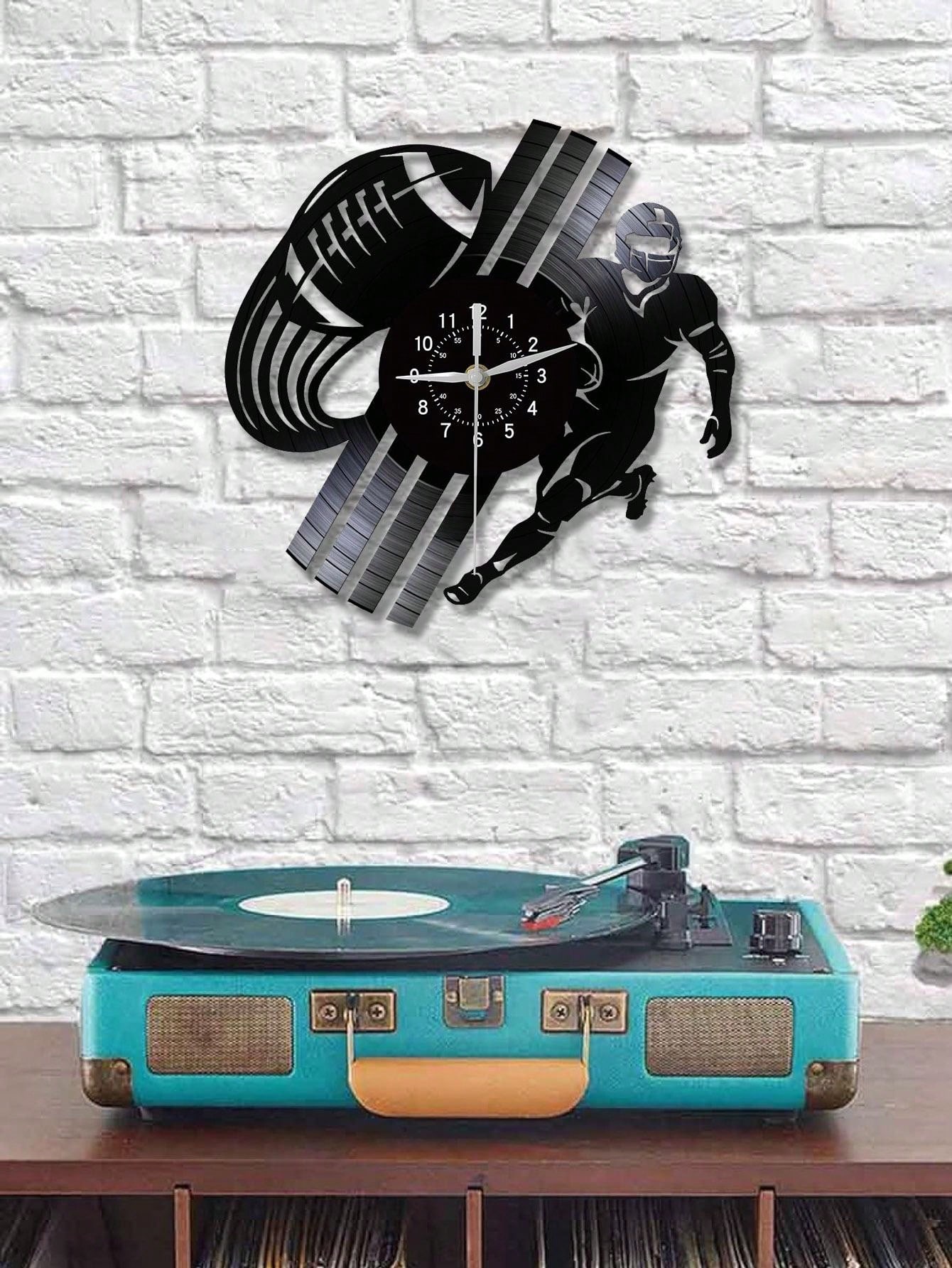 1 Pc, Vinyl Record Wall Clock. Seven-Color LED Lights, Remote Light ...