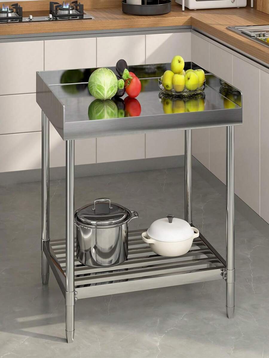 Stainless Steel Work Table 36x24 Inch / 48 X 24 Inch With Backsplash ...