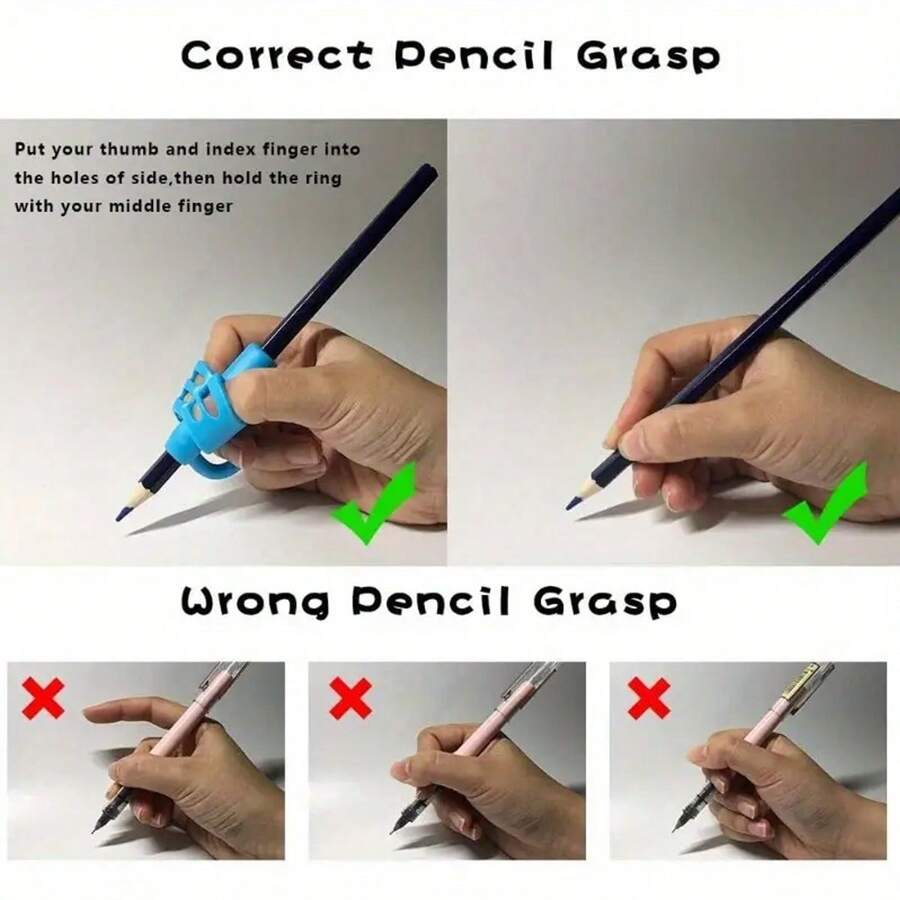 1/4 Piece Handwriting Grip, Pen Holder For Kids Learning To Write ...