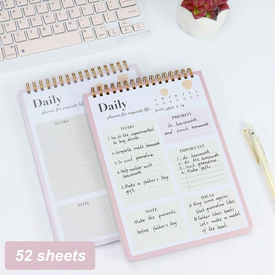 To Do List Notepad Daily Planner Notepad To Do Checklist Note Pad 52 ...