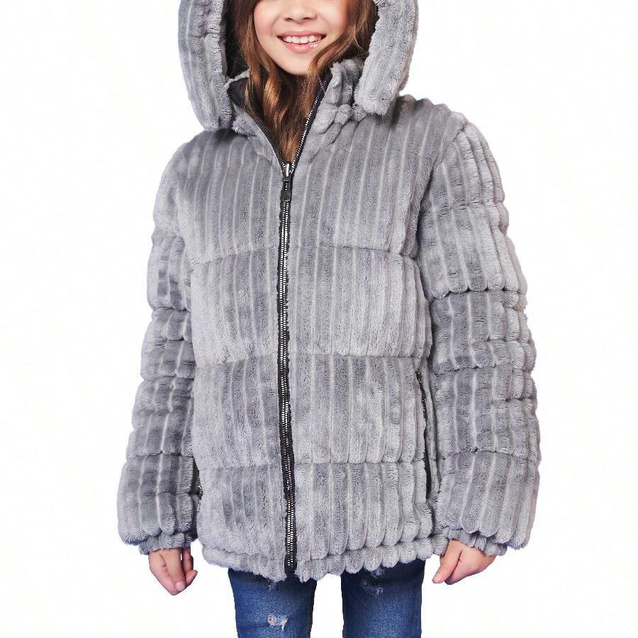 Reversible Girl's Jacket, Two Views, 2 In 1, Padded And Plush, SHEIN ...