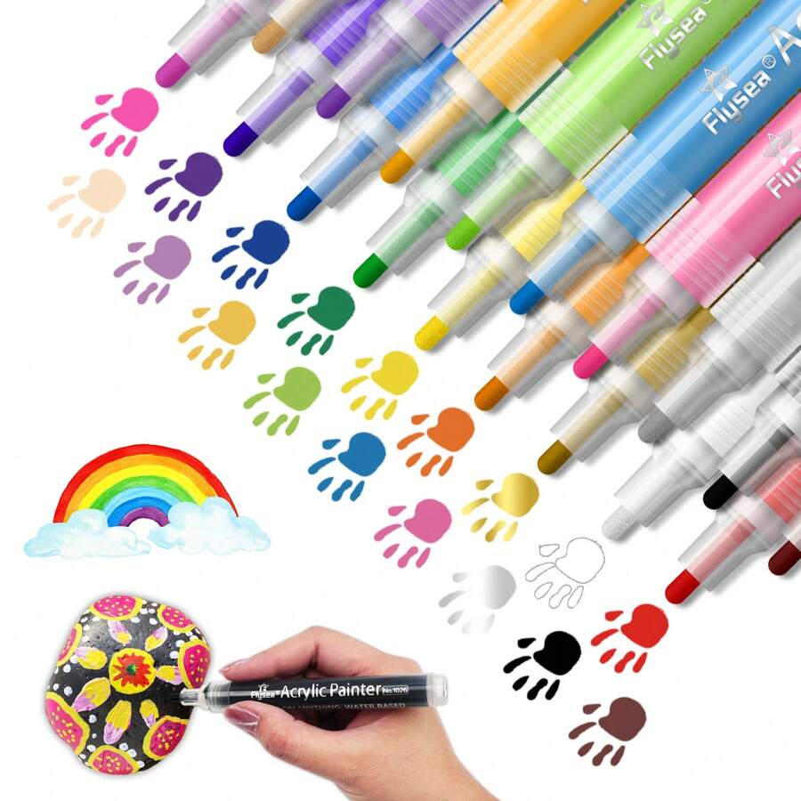 18 Colors Of Graffiti Acrylic Markers, Opaque And Stackable Color Guka ...