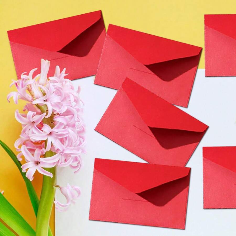 12Pcs/24Pcs Red Packet Simple Kraft Paper Envelopes Chinese Red ...